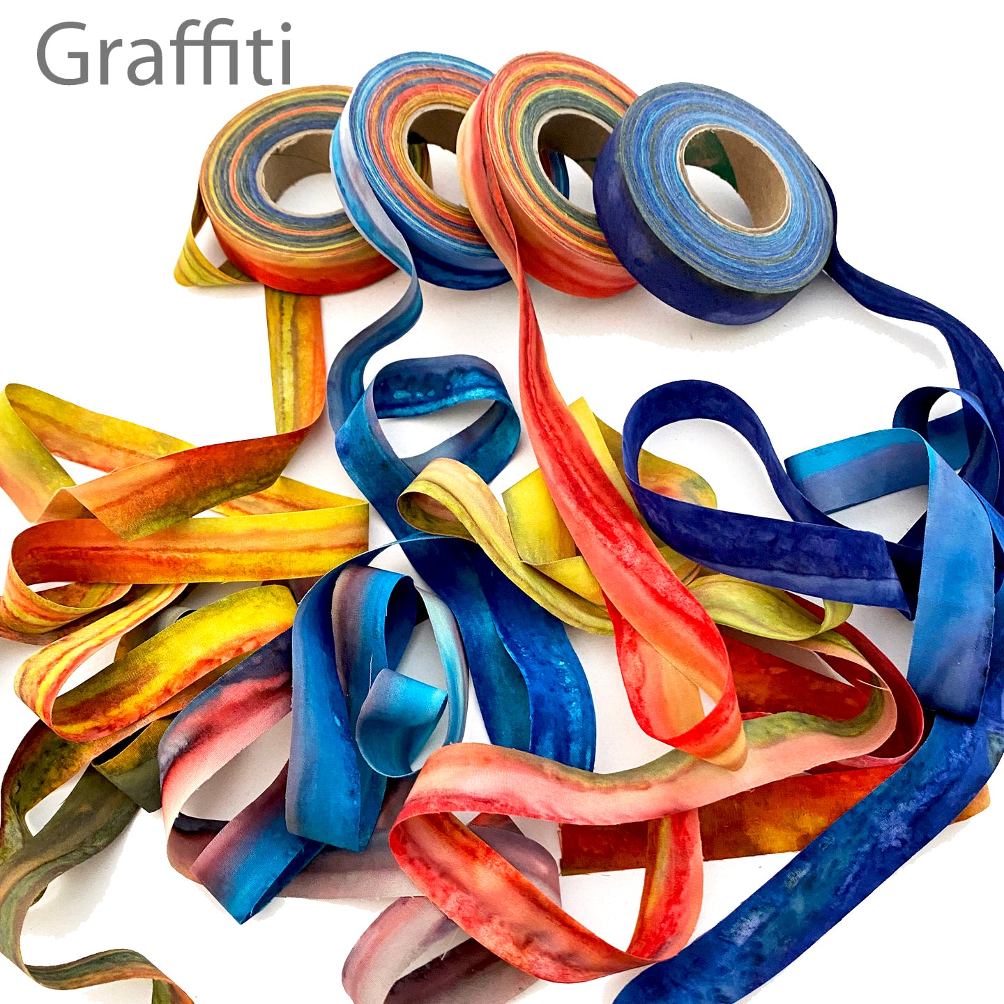 ColorPlay Collection - 3/4"w Hand-Dyed Cotton Fabric Strips - Color Crazy