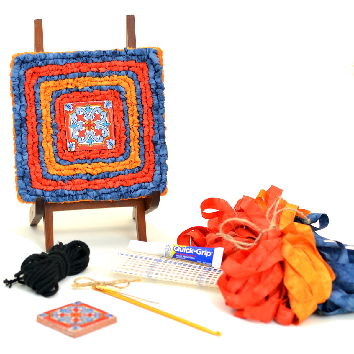 Hook, Loop, & Lock Starter Kit - Santa Barbara Trivet & Book - Color Crazy